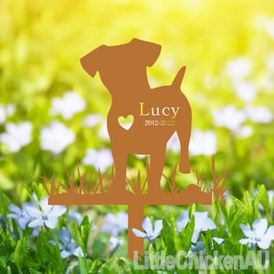 Jack Russell Memorial Stake Sign Custom, Pet Loss Gift,pet Grave ...