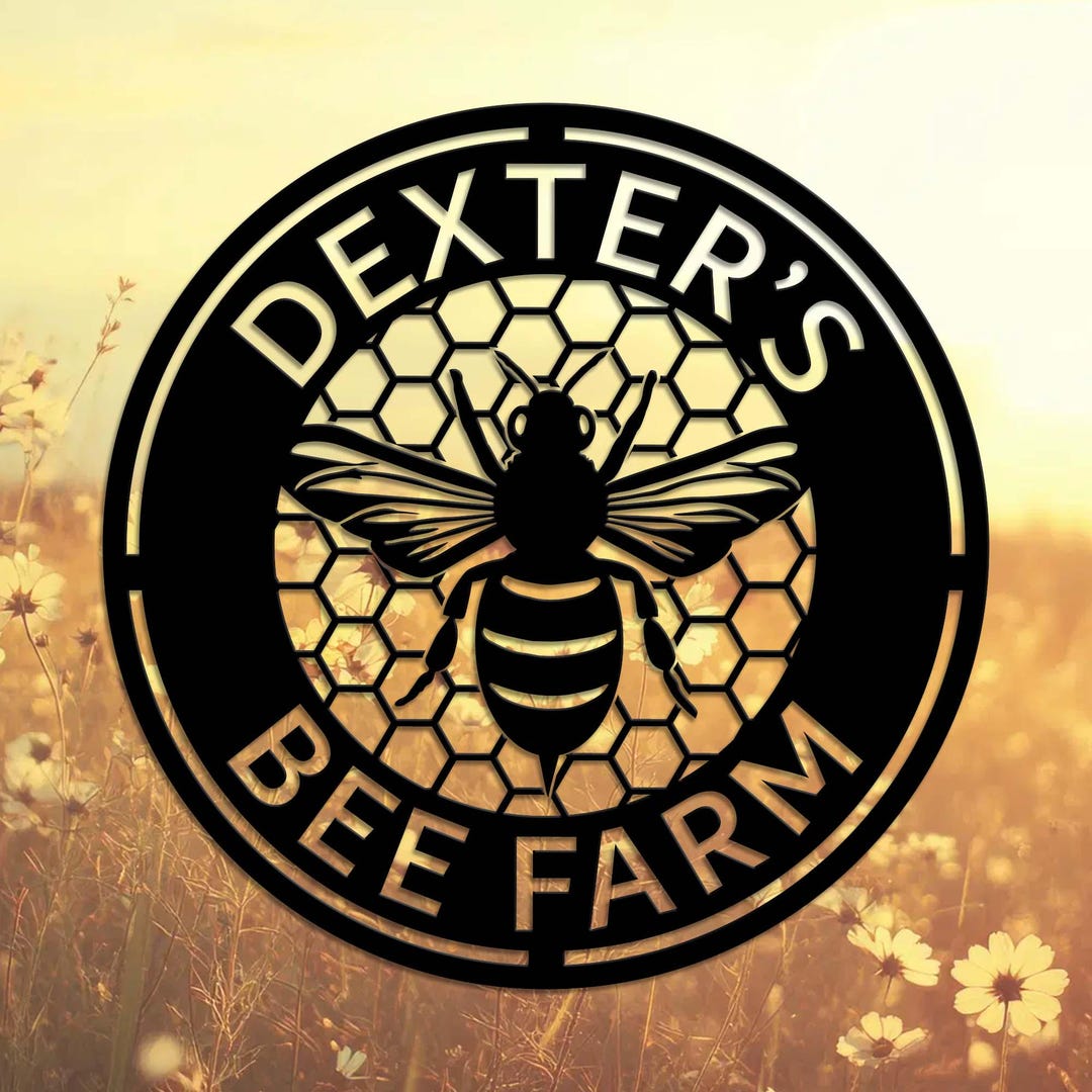 Custom Bee Metal Wall Art, Honey Bee Signs, Metal Bee Decoration, Bee ...