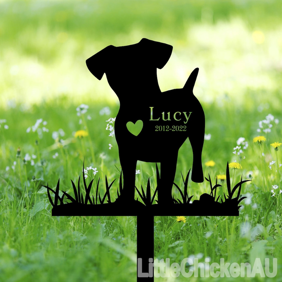 Jack Russell Memorial Stake Sign Custom, Pet Loss Gift,pet Grave ...