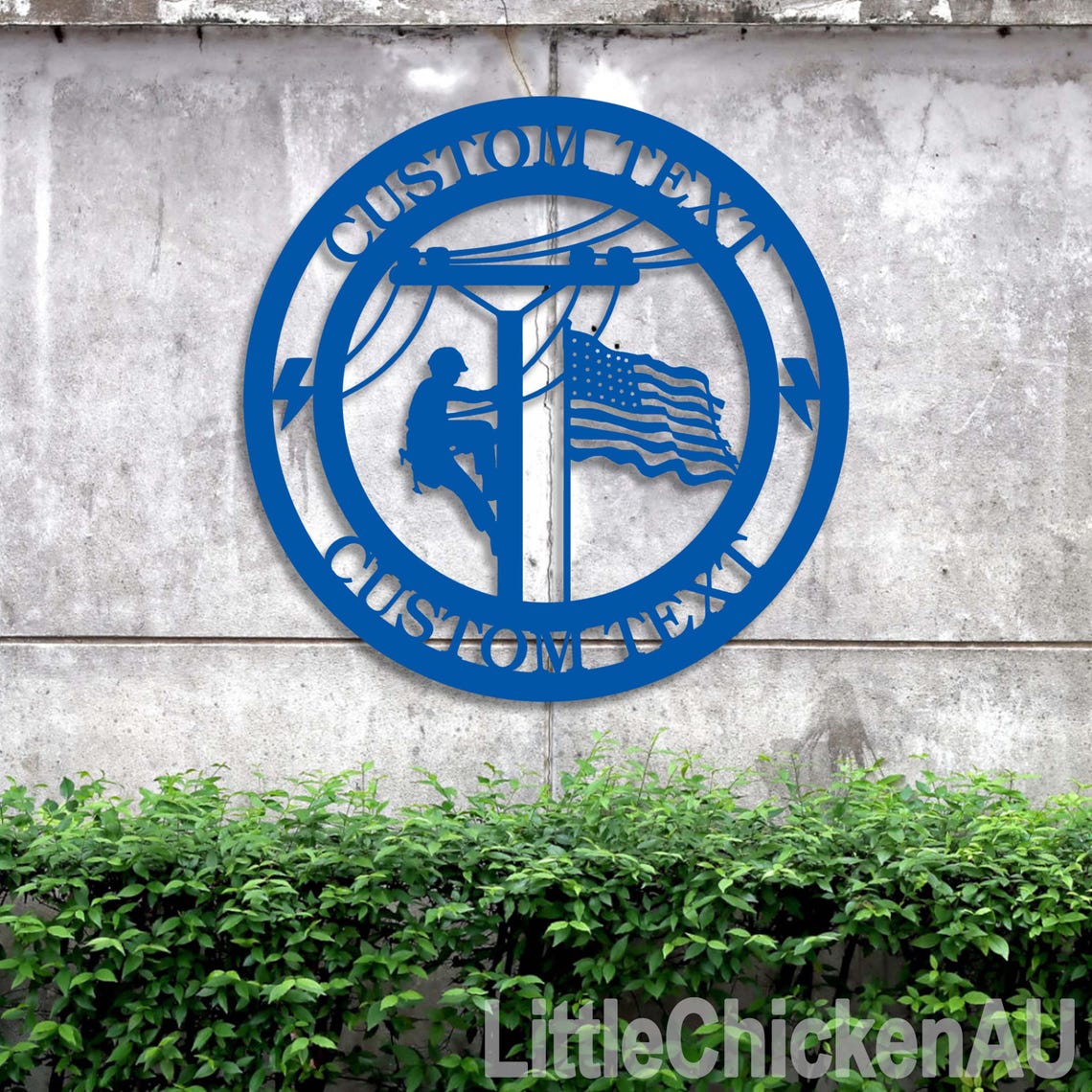 Personalized Lineman Metal Wall Art Lineman Gift Custom Electrical ...