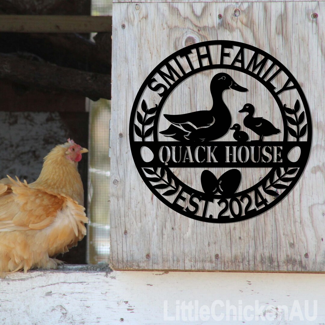 Personalized Duck Quack House Metal Sign,personalized Duck Farm Sign ...