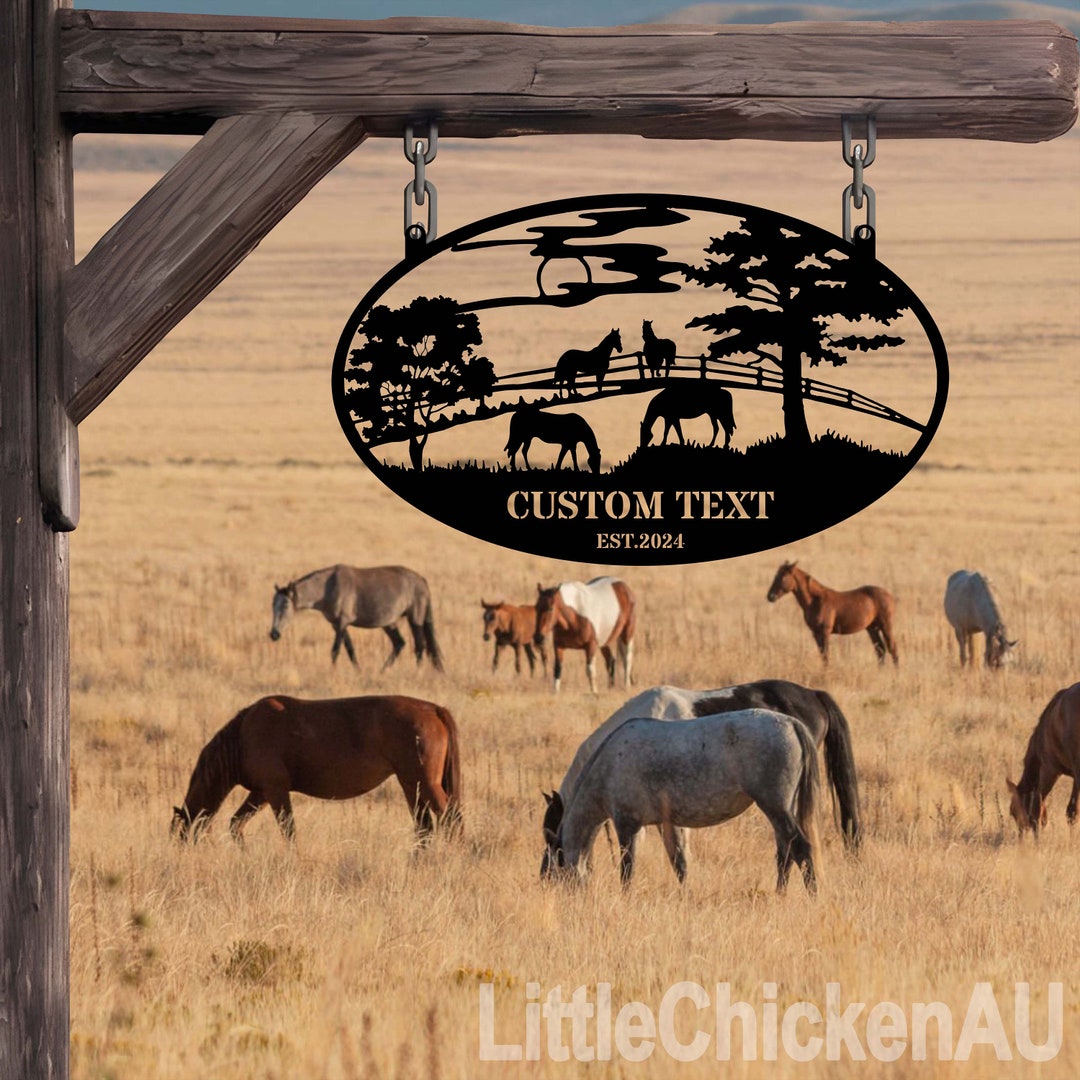 Personalized Farmhouse Metal Sign, Custom Farm Metal Sign, Animal Farm ...