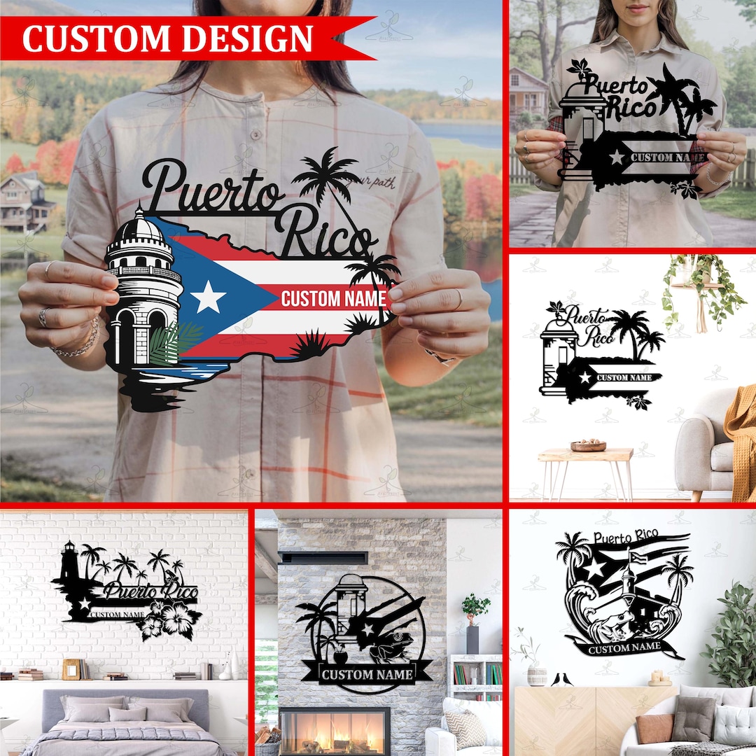 Puerto Rico Custom Metal Sign, Personalized Island Decor,puerto Rican ...