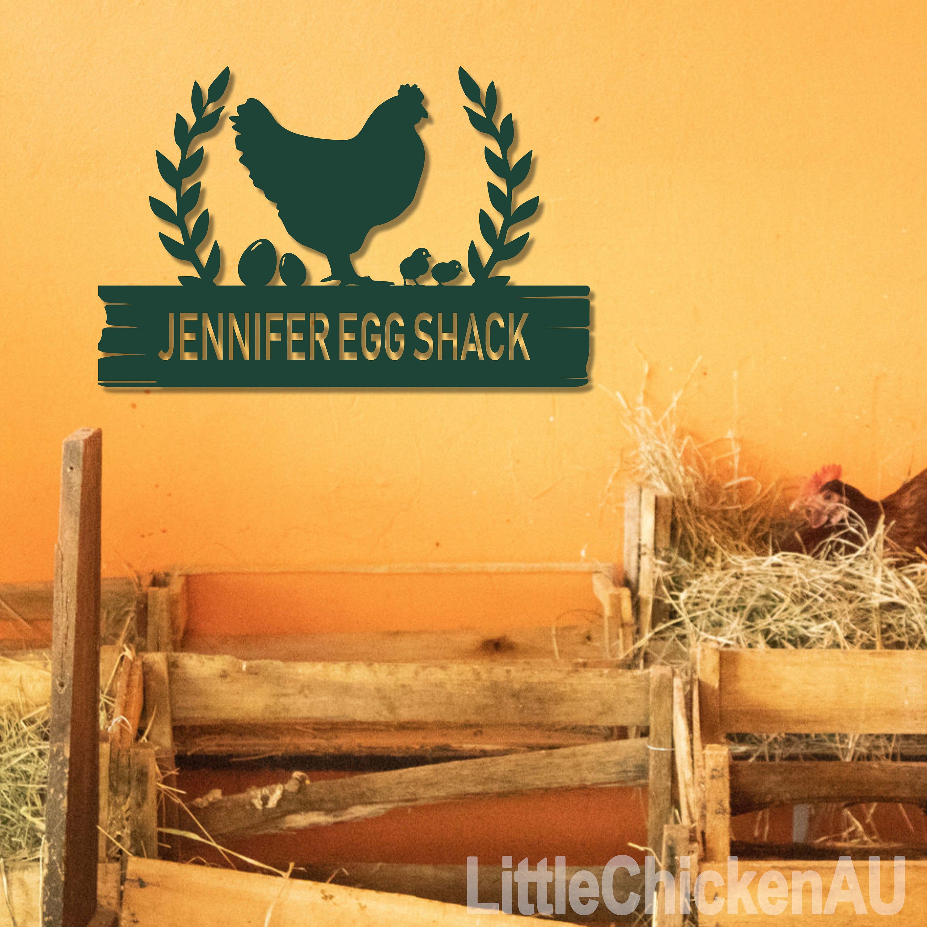 Personalized Chicken Coop Name Sign, Chicken Coop Wall Art, Custom ...