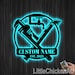 Custom Plumbing Metal Wall Art LED Light Personalized Plumber Name Sign ...