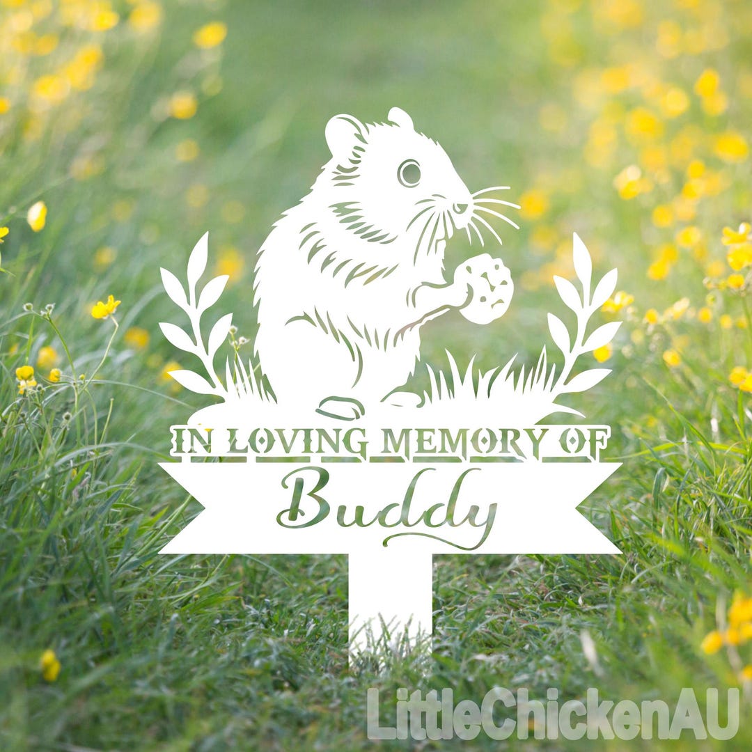 Hamster Memorial Garden Stakes Custom, Personalized Metal Hamster ...