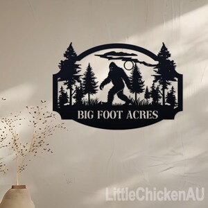 Custom Bigfoot Metal Sign Wall Art, Sasquatch Metal Signs, Bigfoot ...