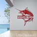 Custom Marlin Fish Metal Wall Art, Personalized Marlin Fish Name Sign ...