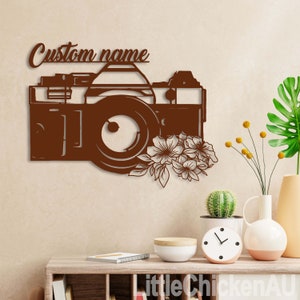 Camera Photo Taking Metal Wall Art Custom, Personalized Photographer ...