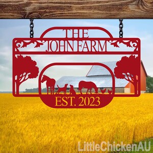 Personalized Metal Farm Sign ,farm Animals, Custom Farm Metal Sign ...