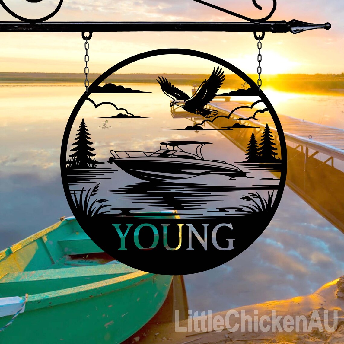 Personalized Boat Lake House Sign | Metal Outdoor Decor | Custom Boat ...