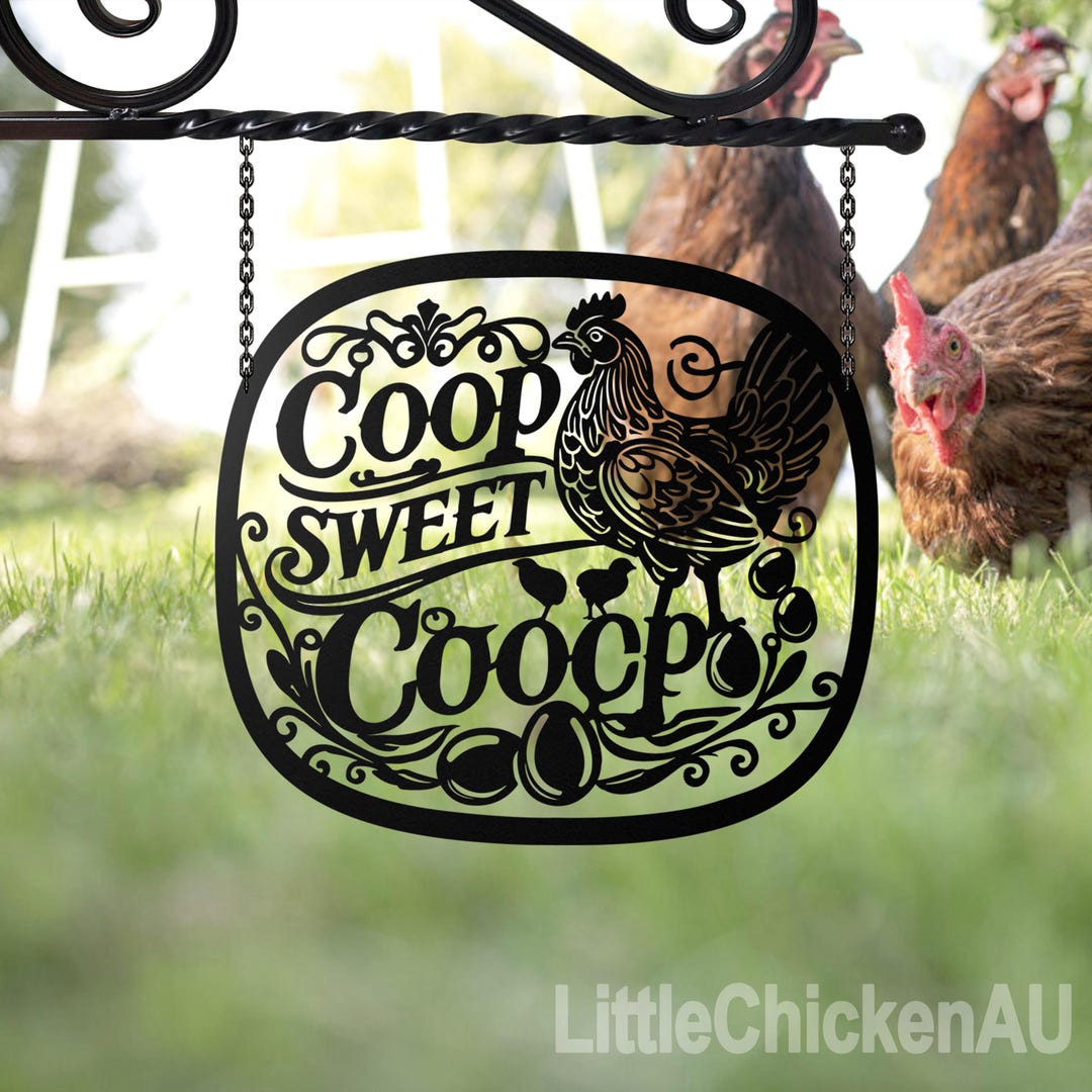 Custom Chicken Coop Metal Sign, Chicken Coop Decor, Personalized ...
