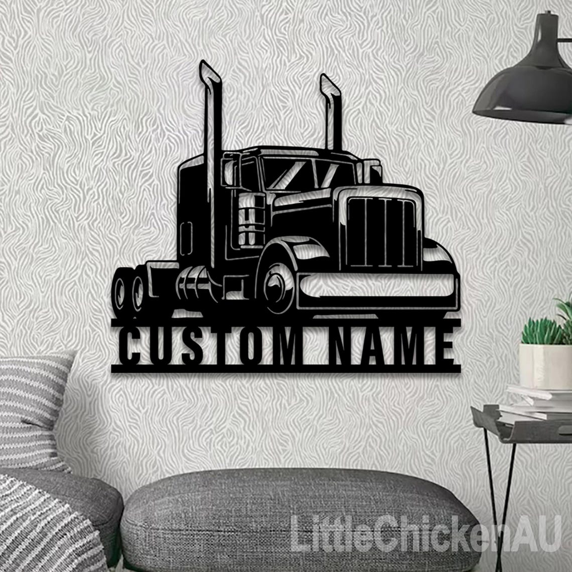 Personalized Semi Truck Driver Metal Sign Wall Art, Custom Trucker Name ...