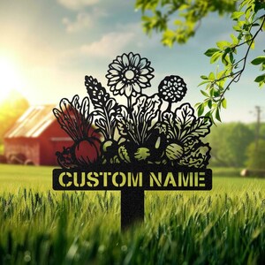 Custom Vegetable Plot Markers Stake, Vegetable Garden Signs, Custom ...