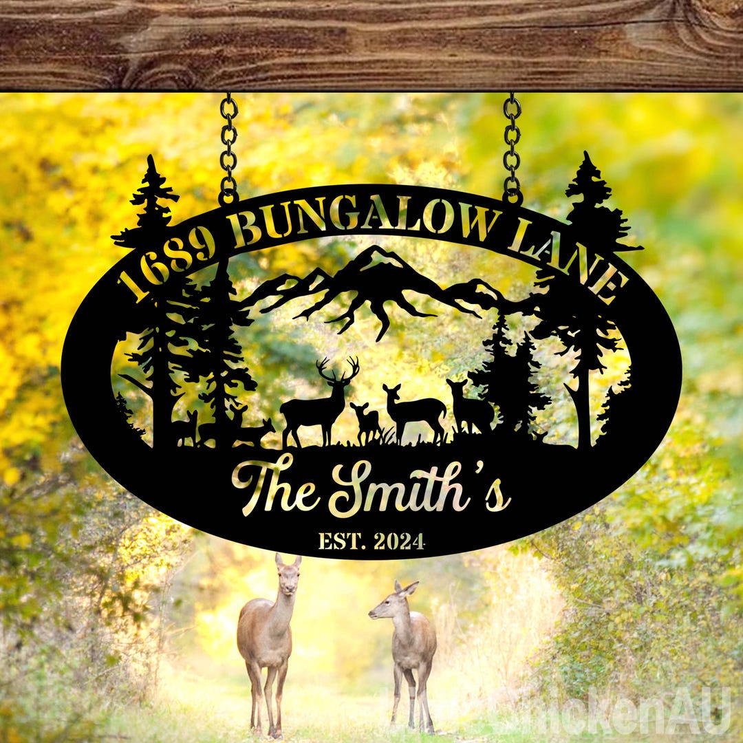 Personalized Deer Metal Sign, Outdoor Hunting, Deer Hunter Gift, Custom ...