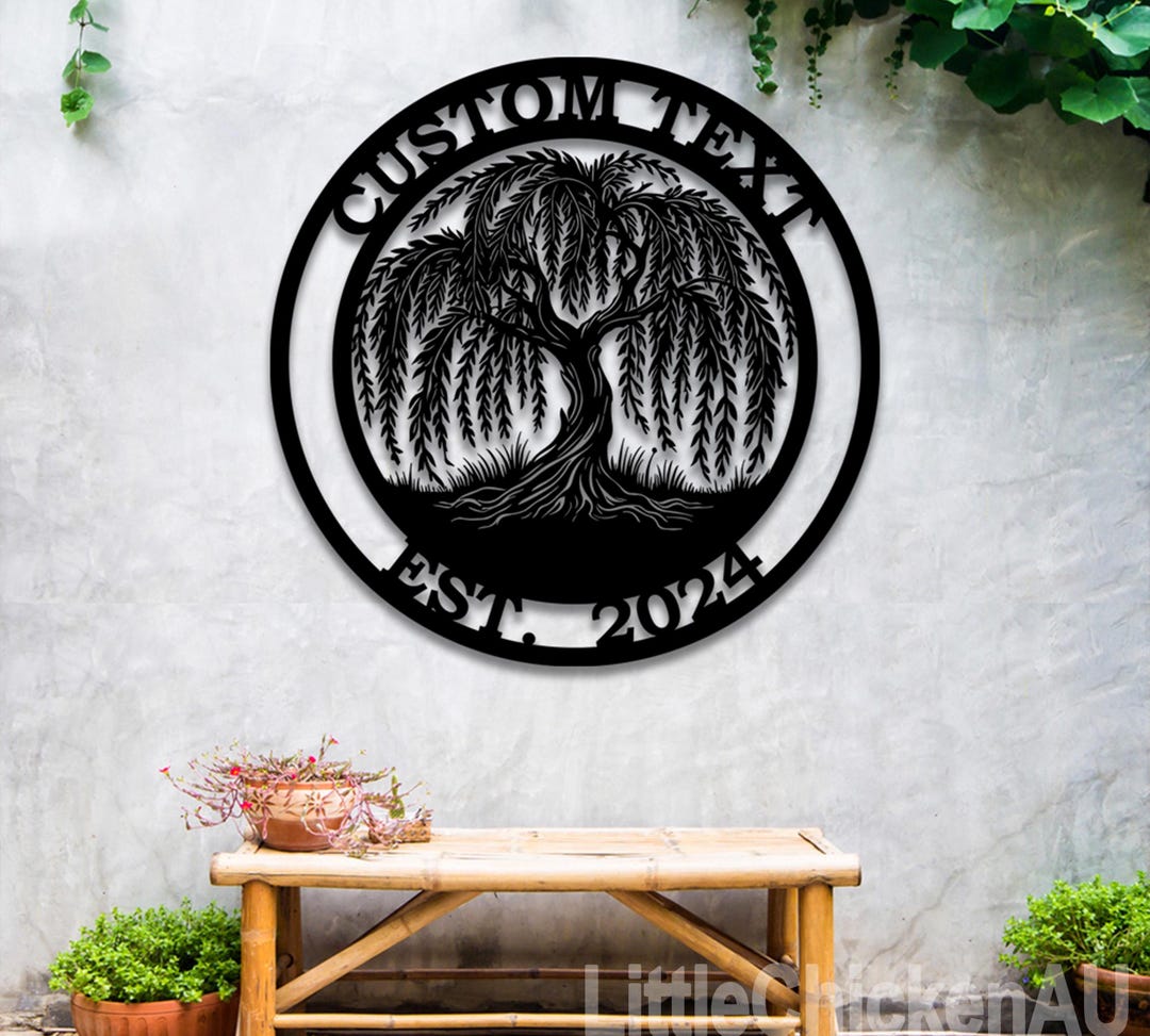 Weeping Willow Tree of Life Wall Art | Metal Wall Decor| Custom Metal ...