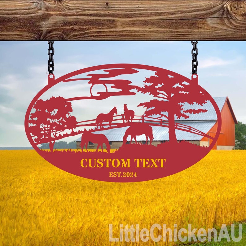 Personalized Farmhouse Metal Sign, Custom Farm Metal Sign, Animal Farm ...