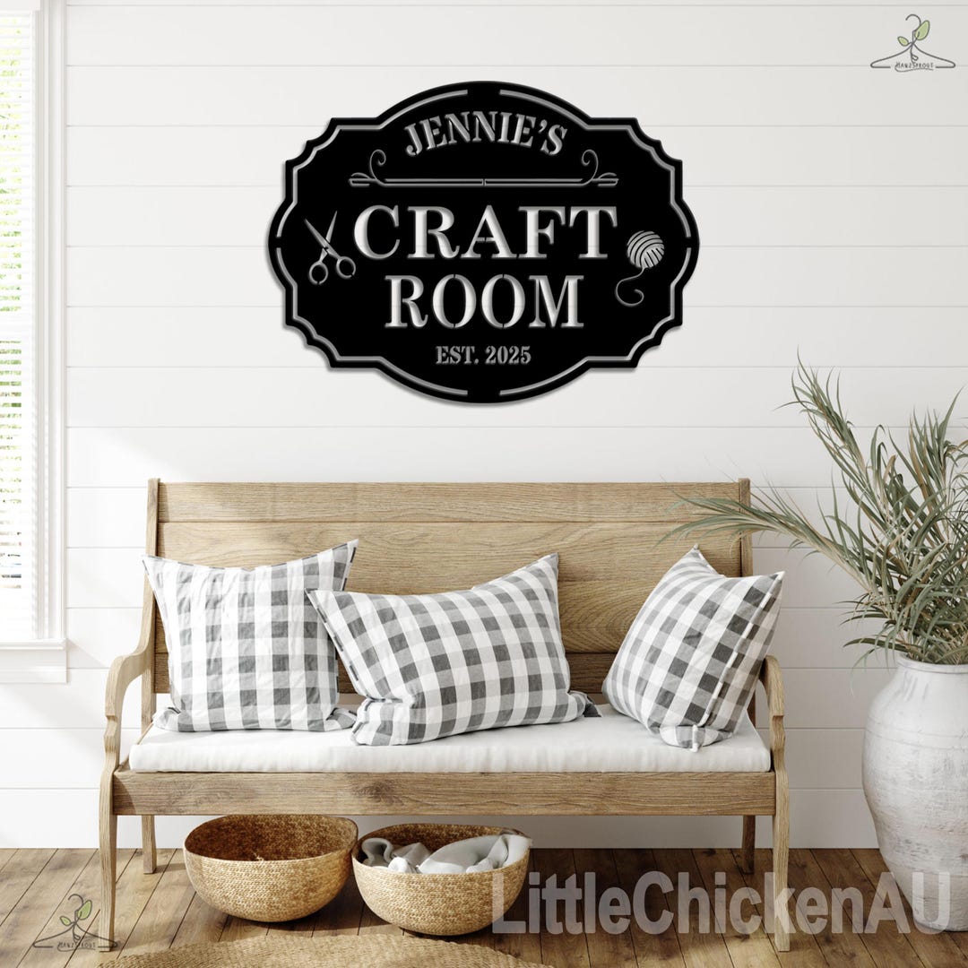 Custom Craft Room Metal Sign,sewing Room Sign,art Studio Decor,she Shed ...
