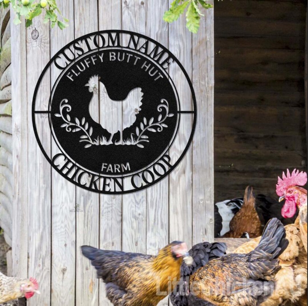 Custom Hen House Decor, Hen House Metal Sign, Custom Metal Chicken Coop ...