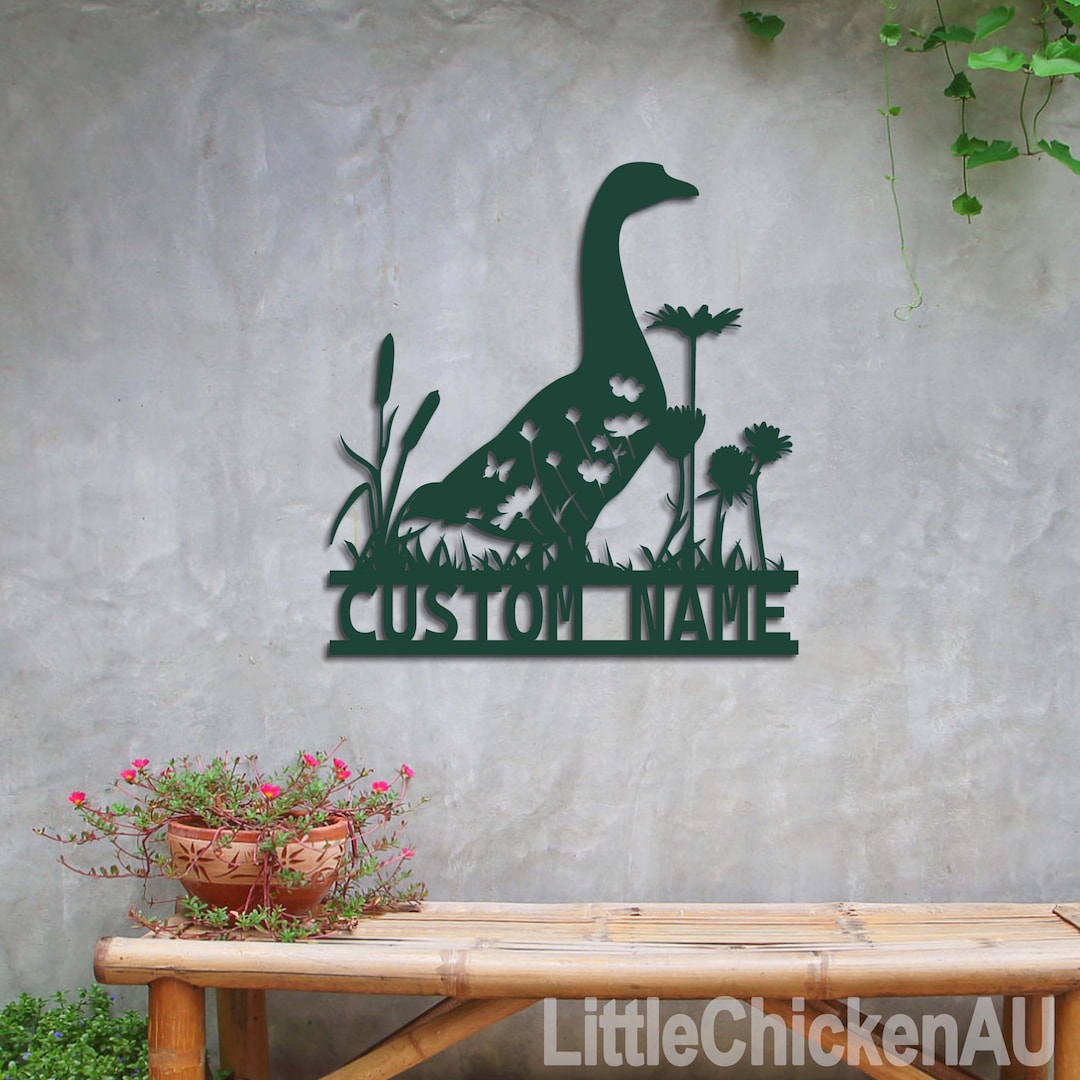 Goose Farm Sign Metal Personalized, Goose Sign, Goose Decor, Goose Gift ...