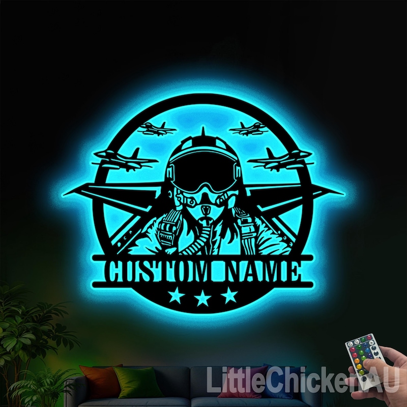 Jet Fighter Name Sign - Etsy