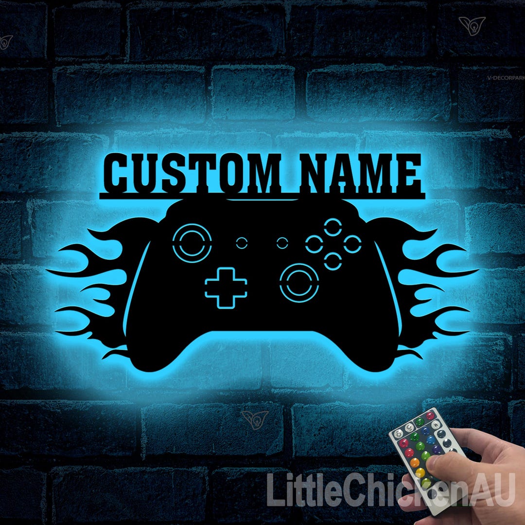 Personalized Gamer Name Sign Led Light, Nursery Decoration, Custom ...