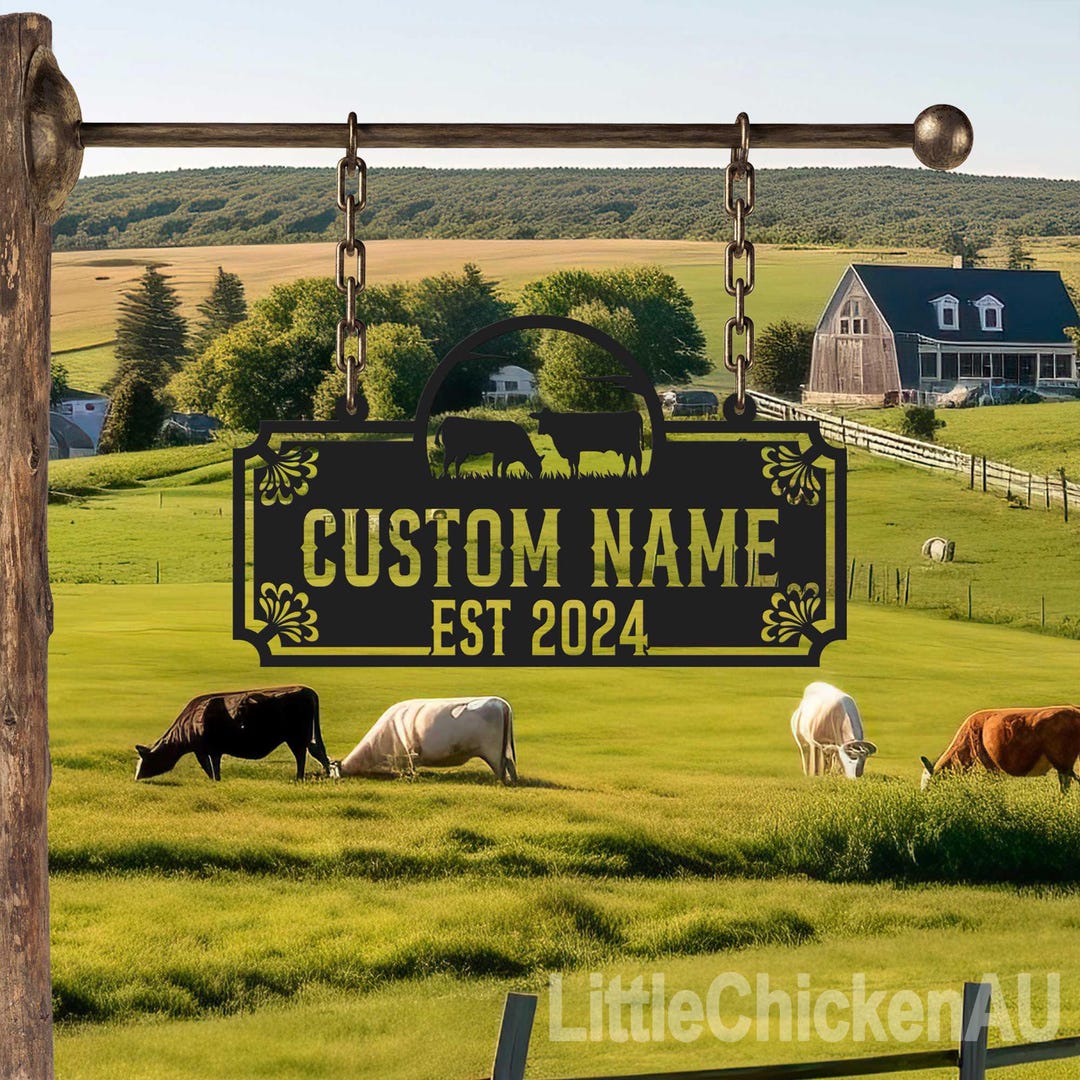 Personalized Metal Farm Signs, Metal Gates Sign, Farm Gate Sign Metal ...