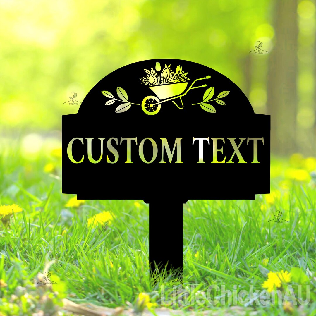 Custom Garden Stake Sign,metal Garden Sign With Stake, Personalized ...