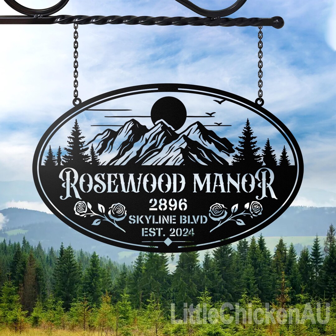 Personalized Metal Address Sign for Lodge, Lake Homes or Cottages ...