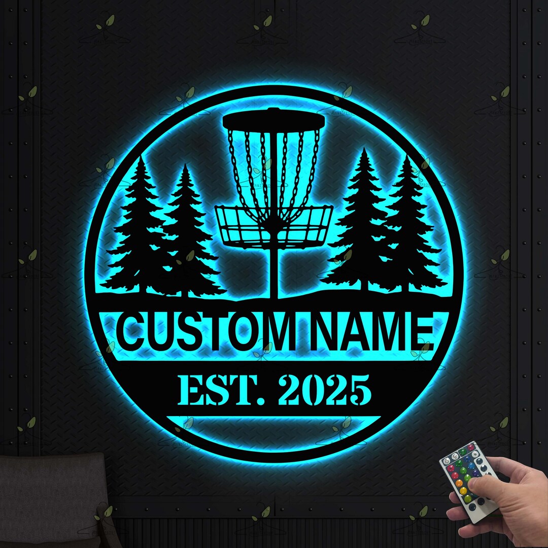 Personalized Disc Golf Sign: Custom LED Sports Decor - Etsy
