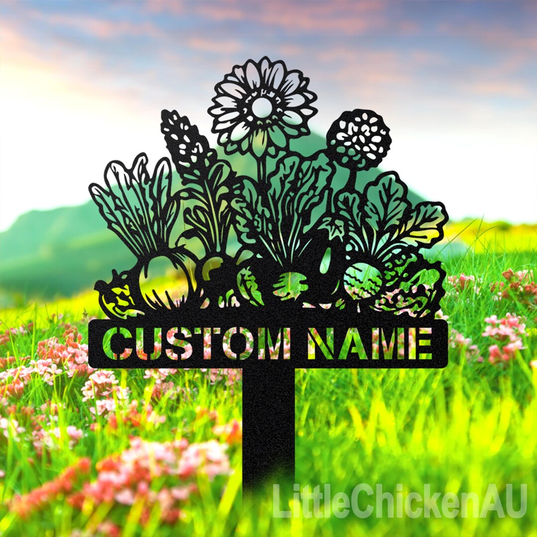 Custom Vegetable Plot Markers Stake, Vegetable Garden Signs, Custom ...
