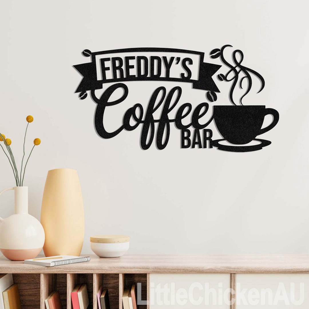 Custom Coffee Name Sign,personalized Coffee Bar Sign,coffee Bar Metal ...