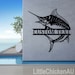 Custom Marlin Fish Metal Wall Art, Personalized Marlin Fish Name Sign ...