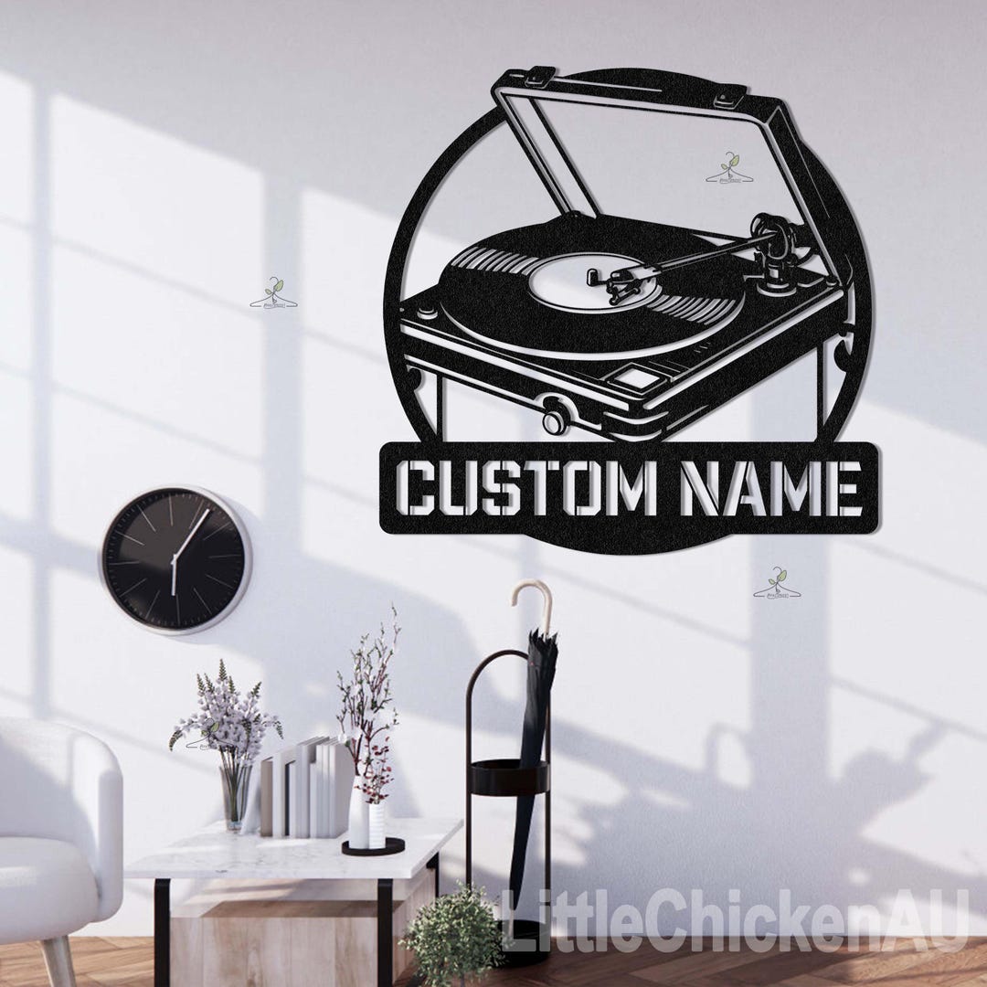 Personalized Turntable Record Metal Sign,personalized Music Studio Wall ...