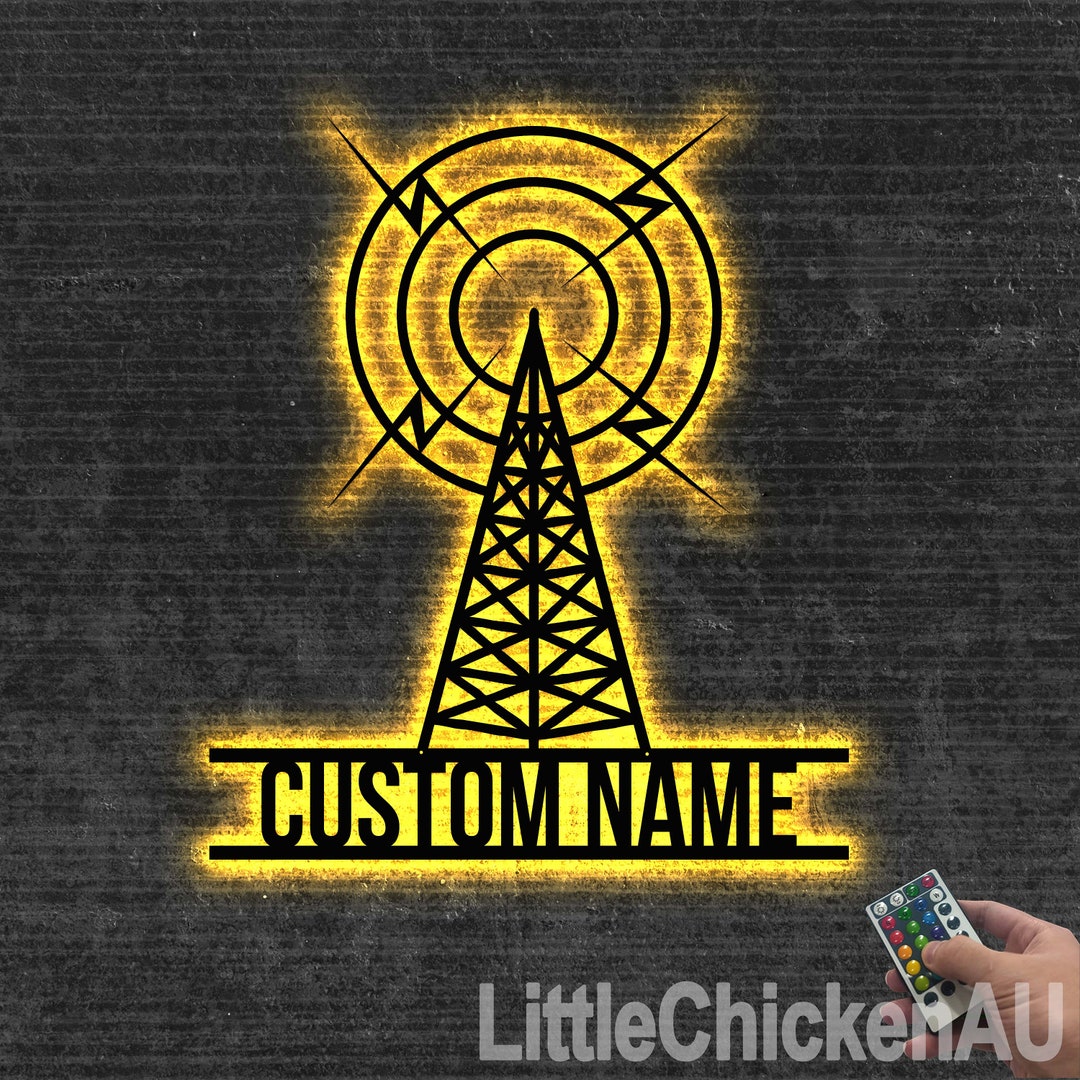 Ham Radio Metal Wall Art LED Light Custom, Personalized Amateur Radio ...