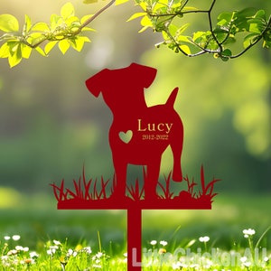 Jack Russell Memorial Stake Sign Custom, Pet Loss Gift,pet Grave ...