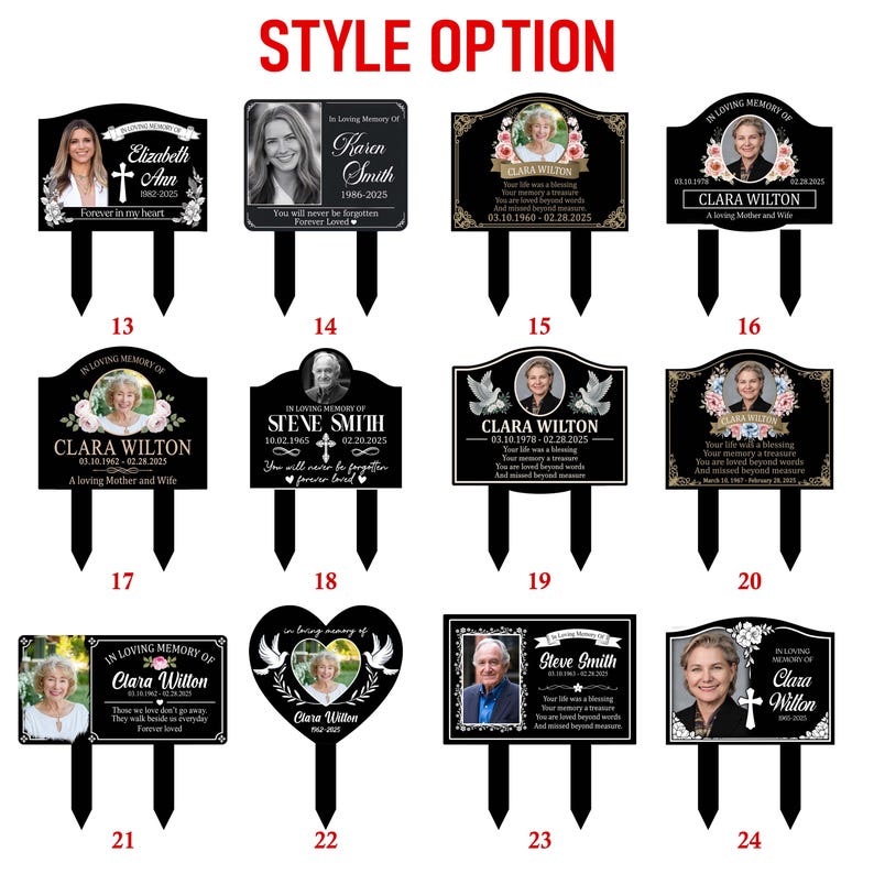 Personalized Memorial Plaque, Custom Photo Grave Sign, in Loving Memory ...