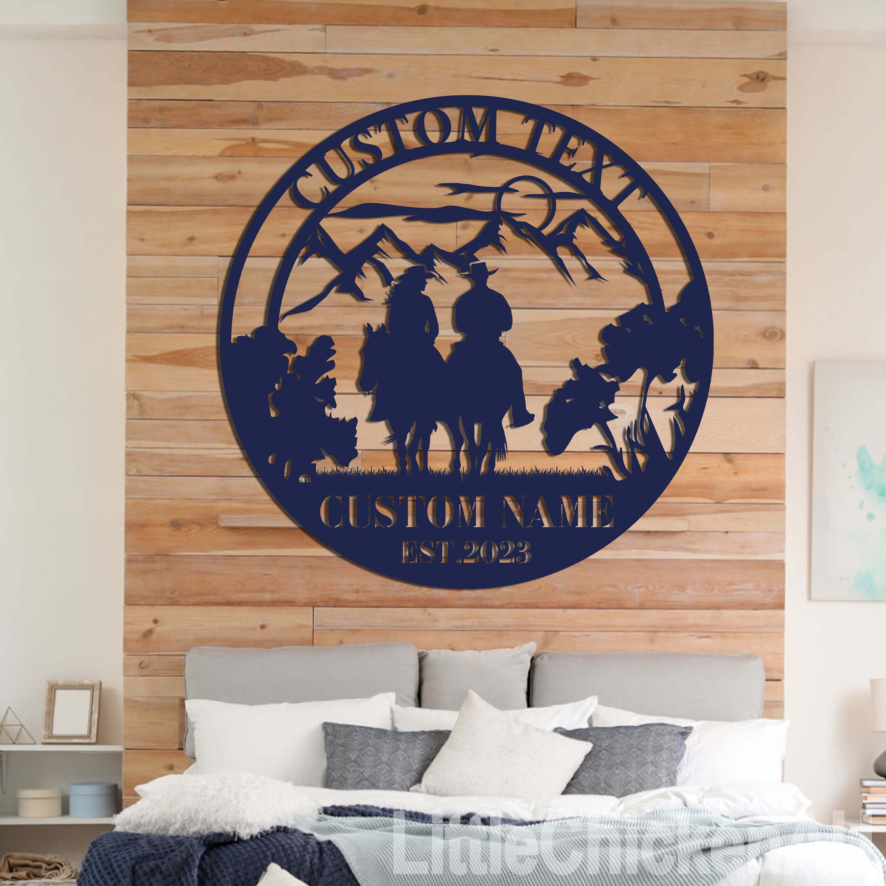 Western Riding Cowboy Metal Sign, Horse Lover Gift, Ranch Sign, Custom ...