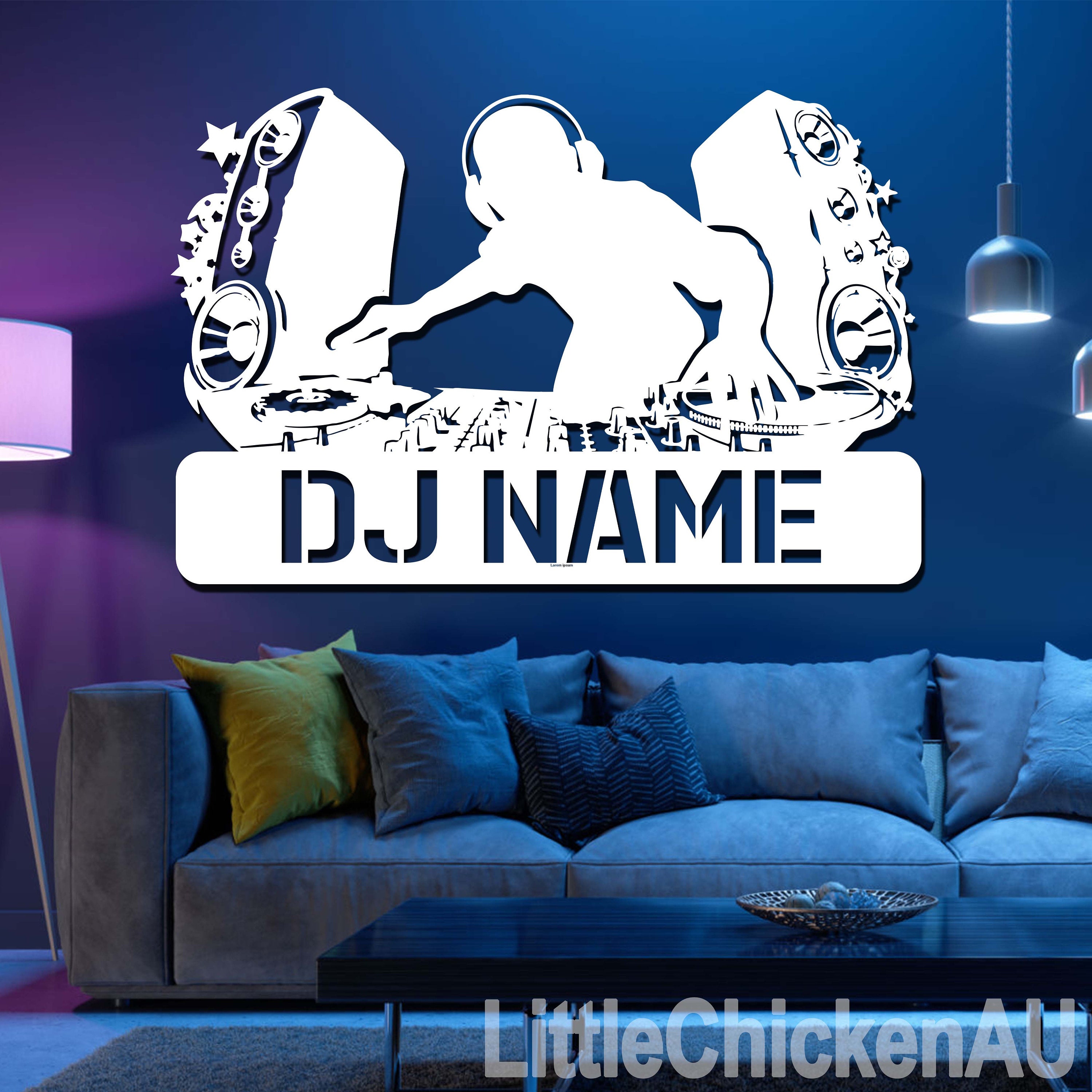 Custom DJ Metal Wall Art With LED Light, DJ Player Metal Sign, Disc ...