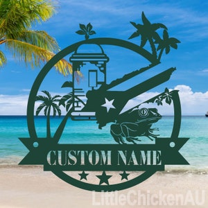 El Morro Puerto Rico Map Metal Wall Art LED Light Custom, Personalized ...