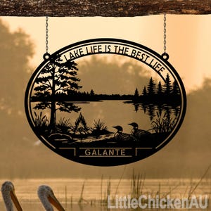 Custom Lake House Metal Sign Wall, Forest Lake Sign, Lake House Decor ...