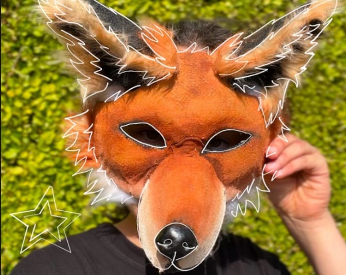 Red Fox Therian/cosplay Mask - Etsy