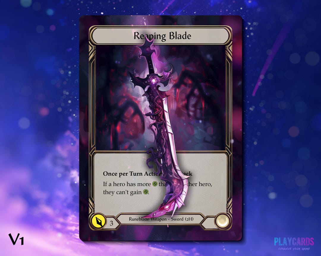 Reaping Blade - Weapon Alter - Proxies - Flesh and Blood - Etsy