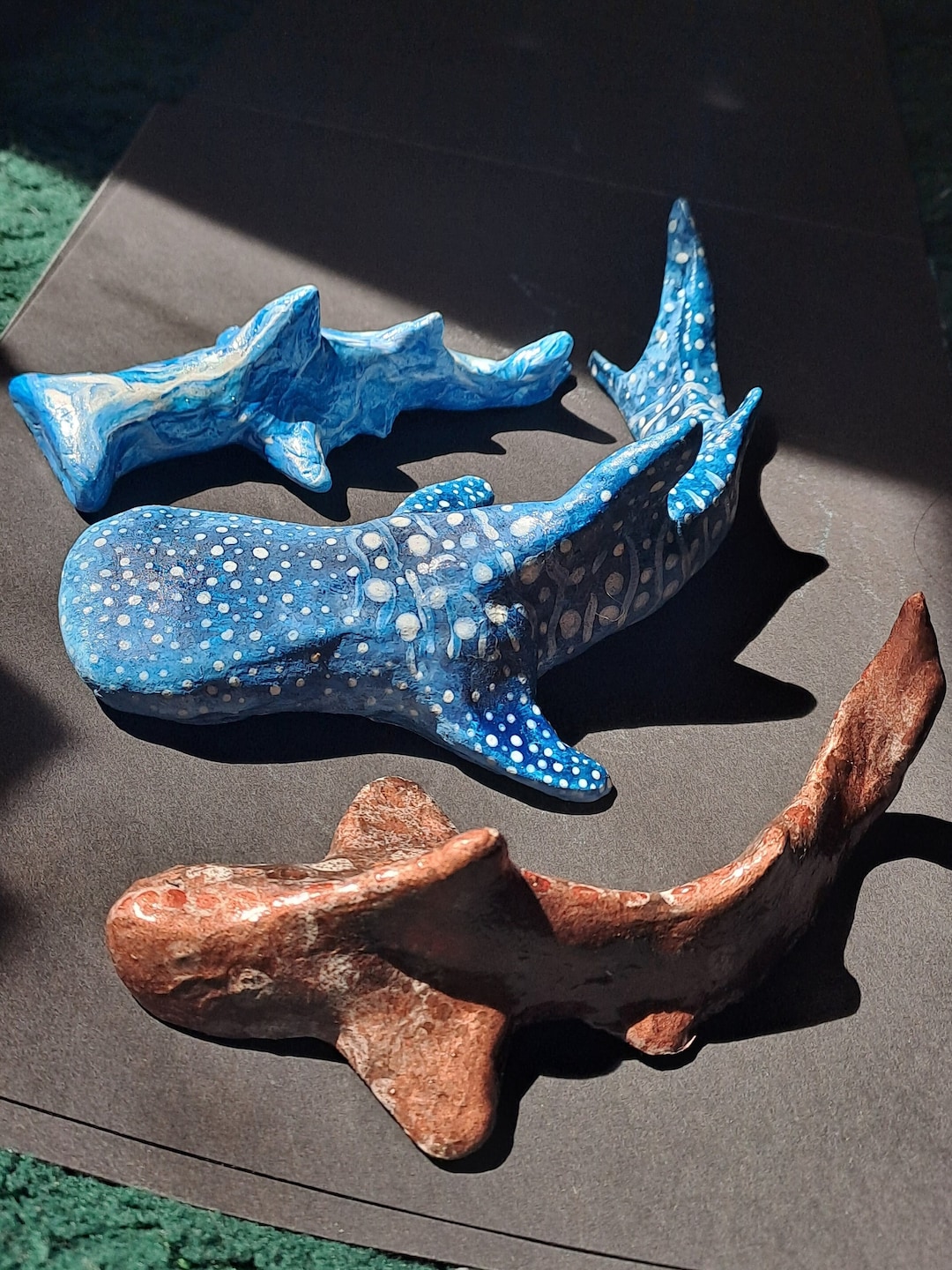 Clay Sharks Sculpture Hammerhead Leopard Whale Shark Ocean Sea Life ...