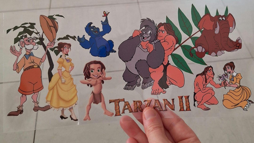 16oz Cup Wrap With Tarzan Design - Etsy