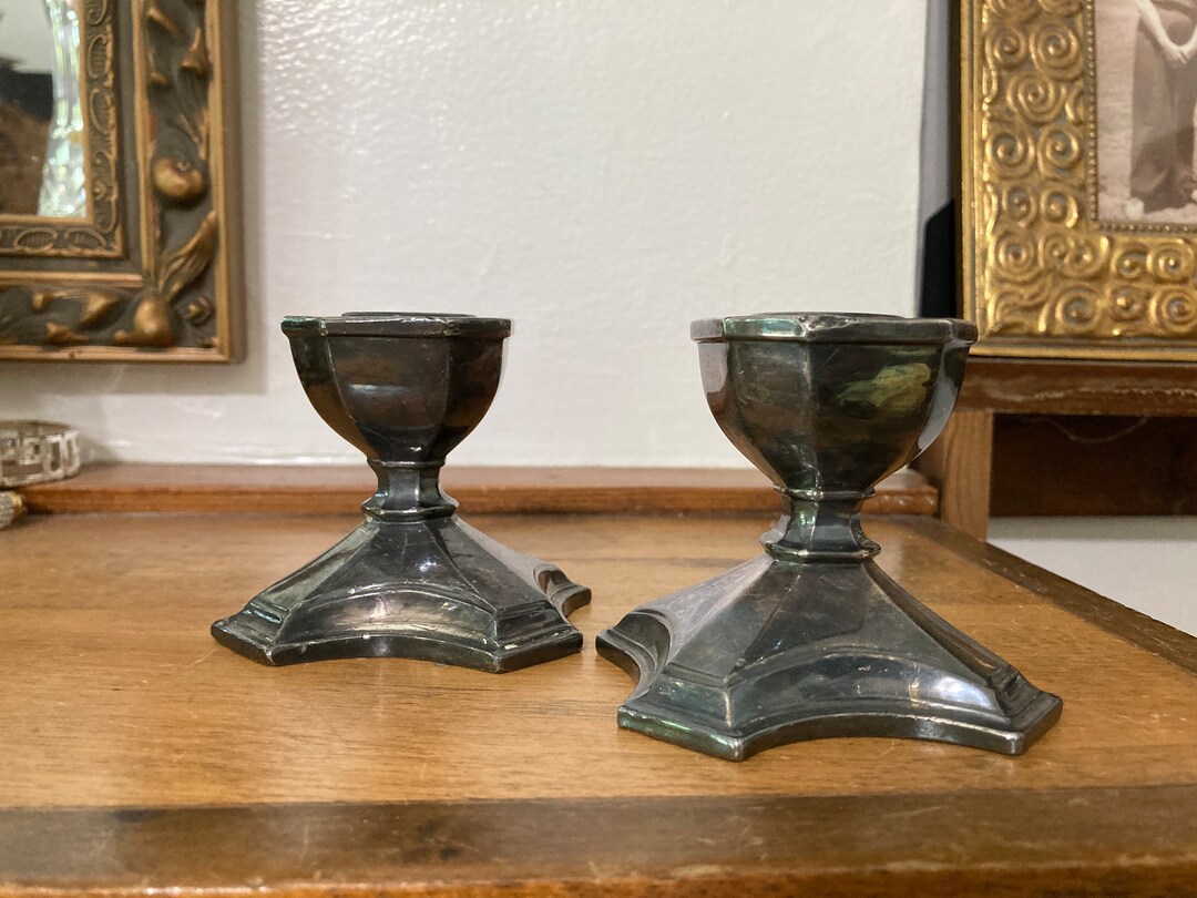 2/ Benedict Proctor Silver Plate Candle Holders, 1920s - Etsy