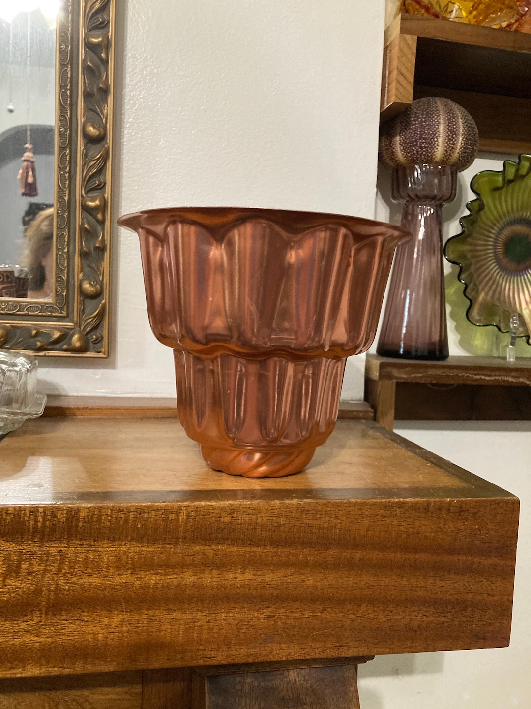 Vintage Jello Mold, Anodize Aluminum, Copper Color, Vintage Food Mold ...