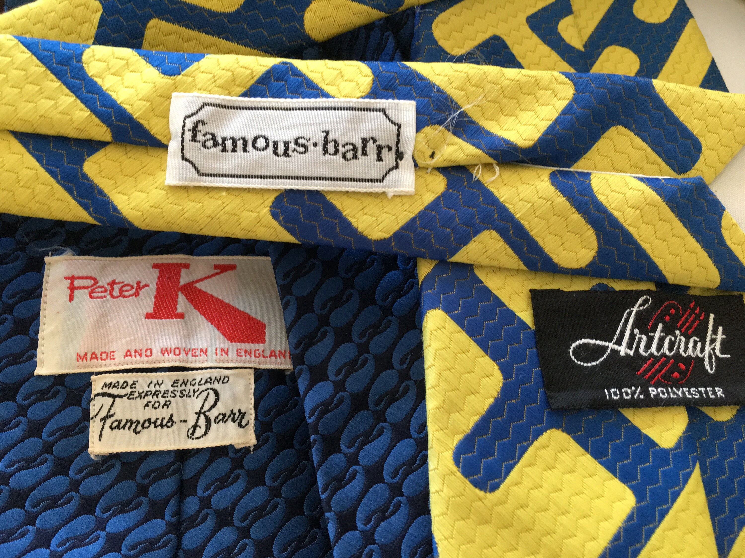Vintage 60s Mod Necktie Lot - Wide Hippie Ties - Famous Barr - Etsy