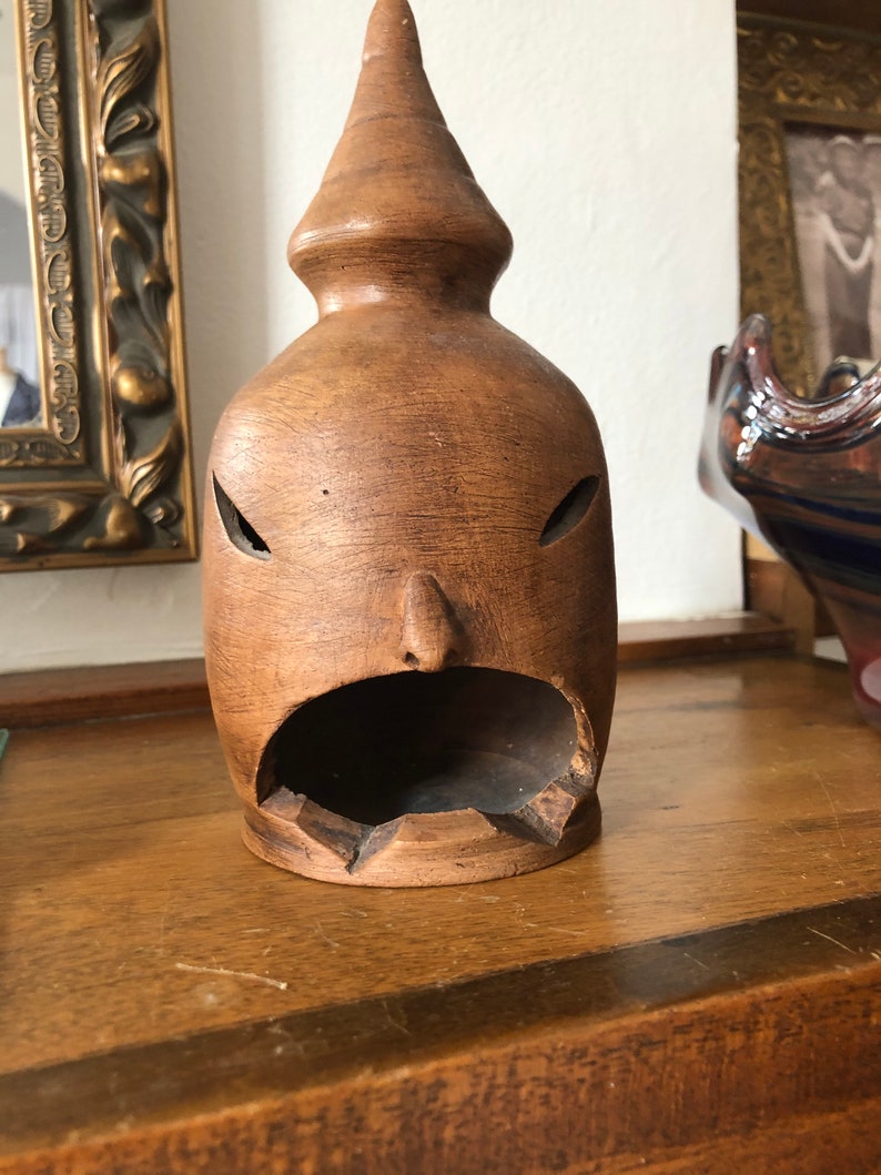 Oaxaca Mexico Pottery Lantern Face// Pottery Head//mexican - Etsy