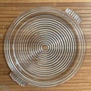 Anchor Hocking Manhattan /crystal Cake Plate/14 /art - Etsy Australia